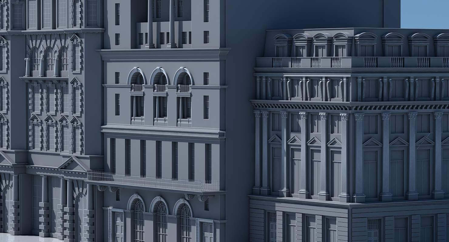 Commercial Building Facade 11 - 3D Model by Giimann