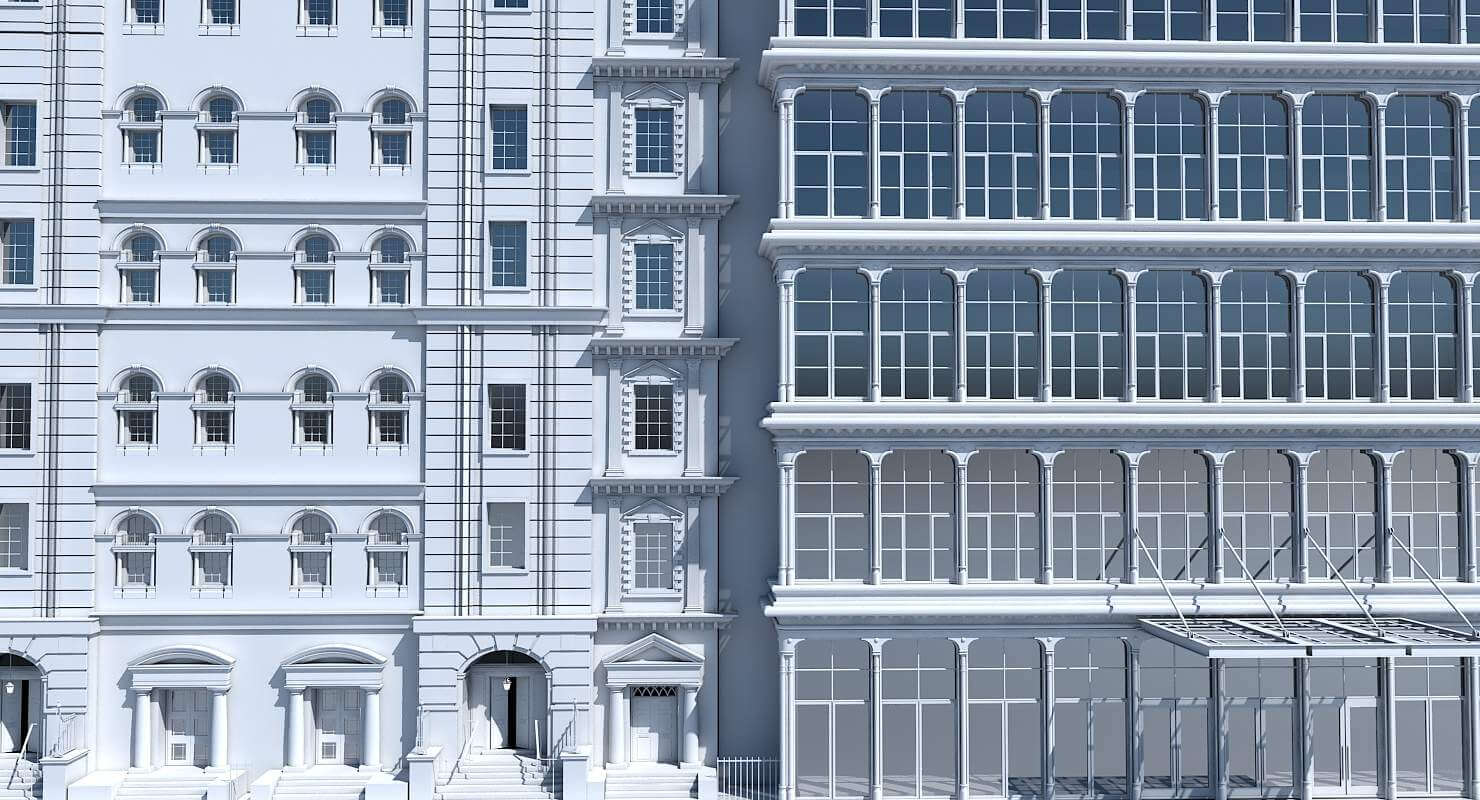 Commercial Building Facade 19 - 3D Model by Giimann