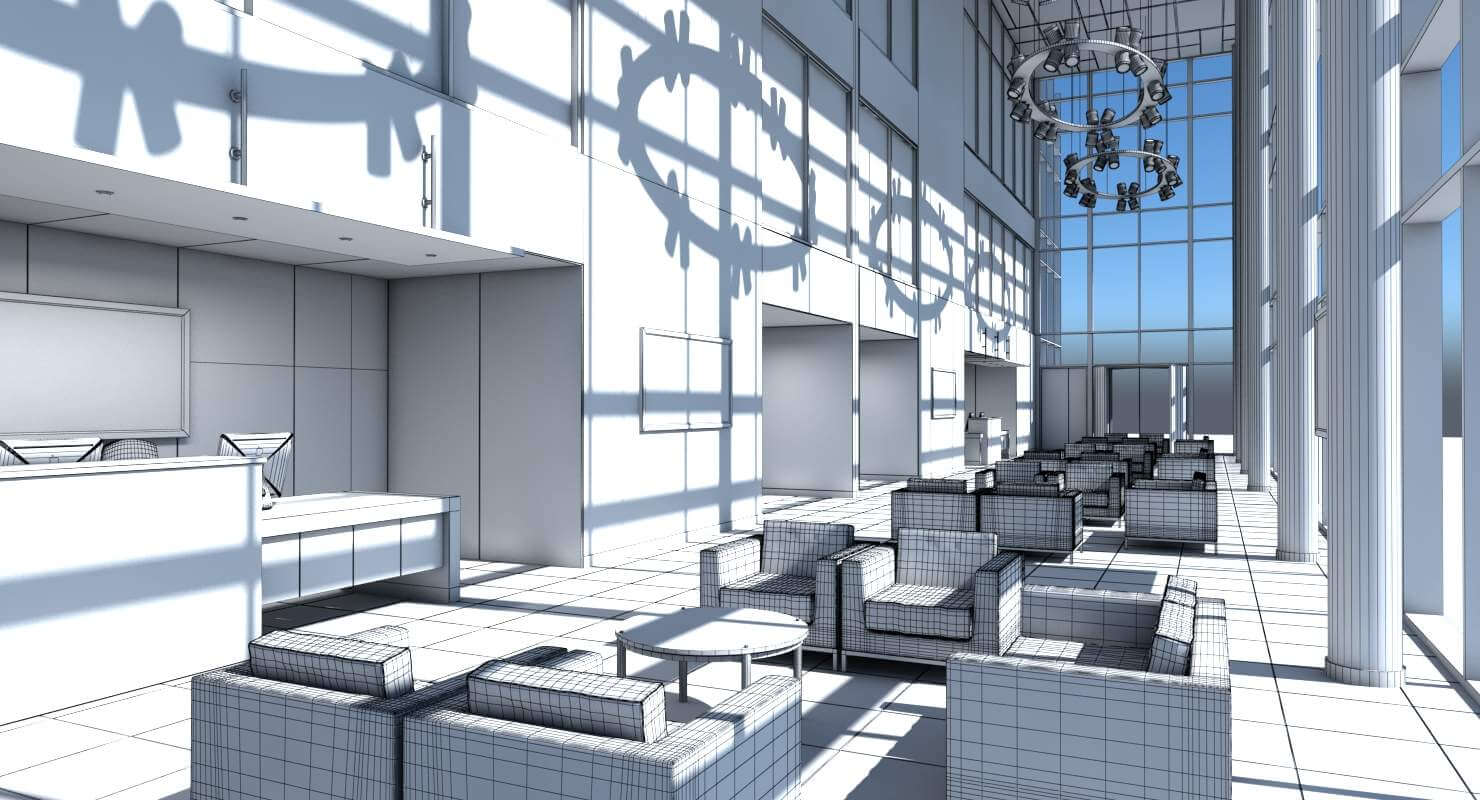 Entrance Reception Scene - 3D Model by Giimann