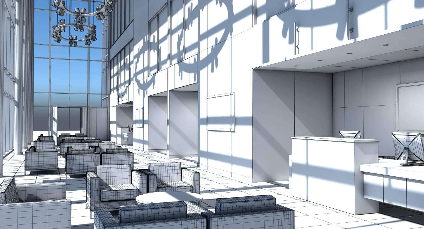 Entrance Reception Scene - 3D Model by Giimann