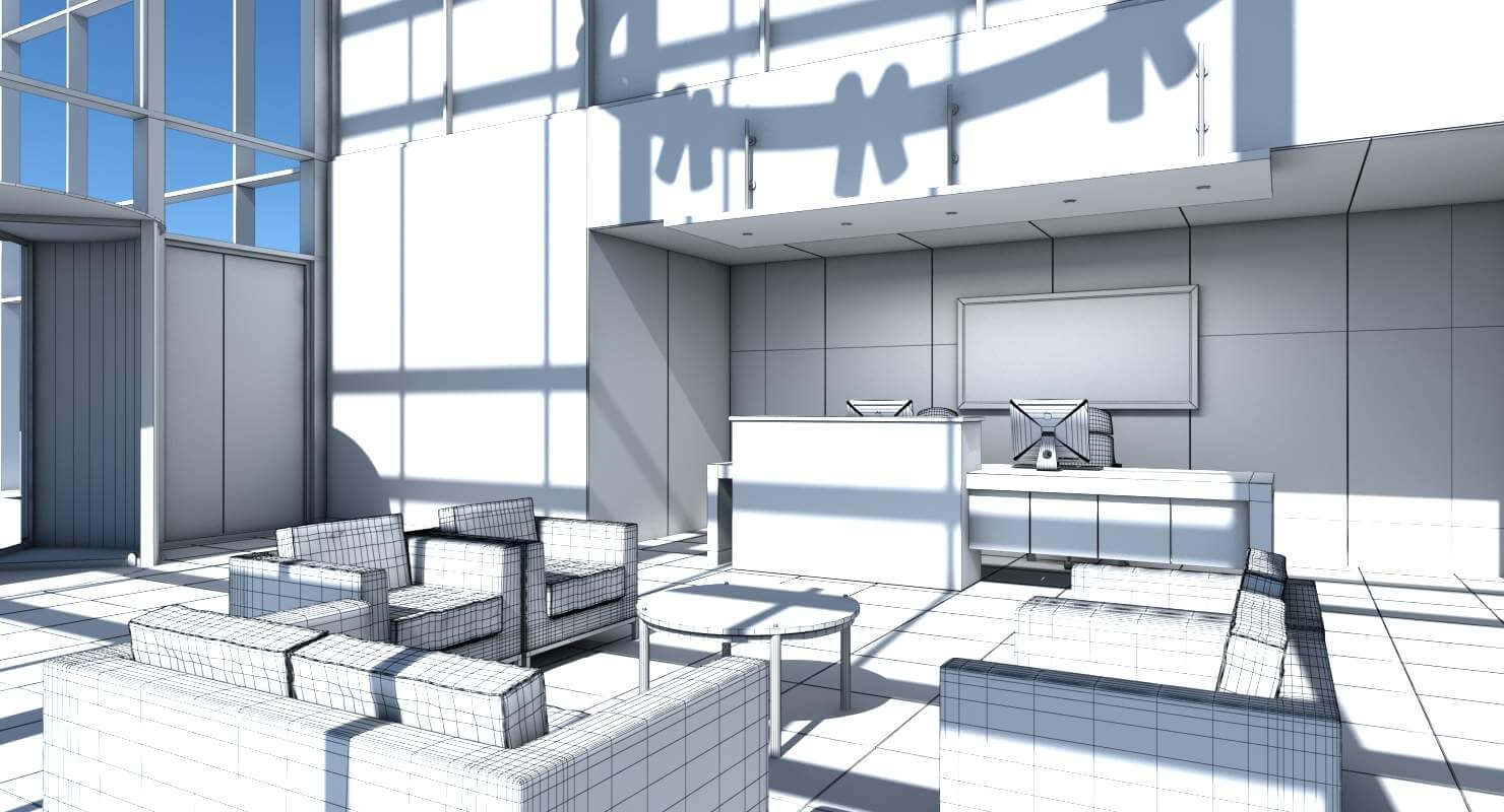 Entrance Reception Scene - 3D Model by Giimann