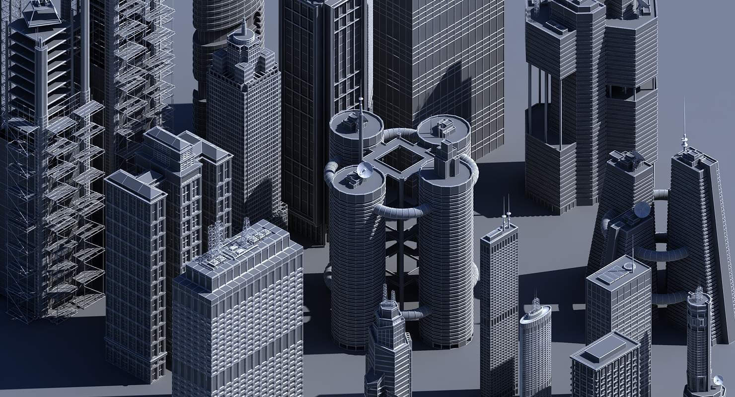 Generic Skyscrapers - 3D Model by Giimann