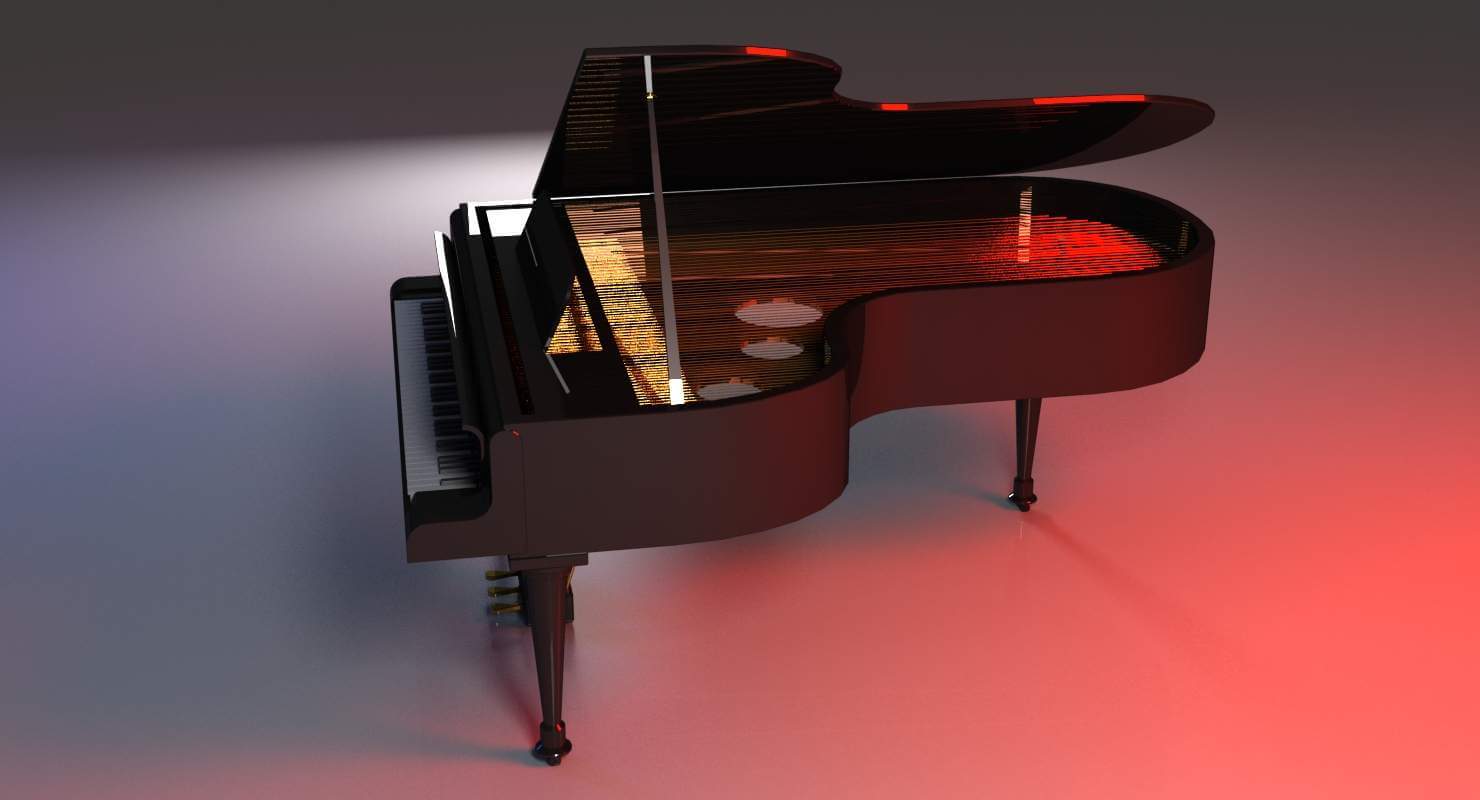 Grand Piano - 3D Model by Giimann