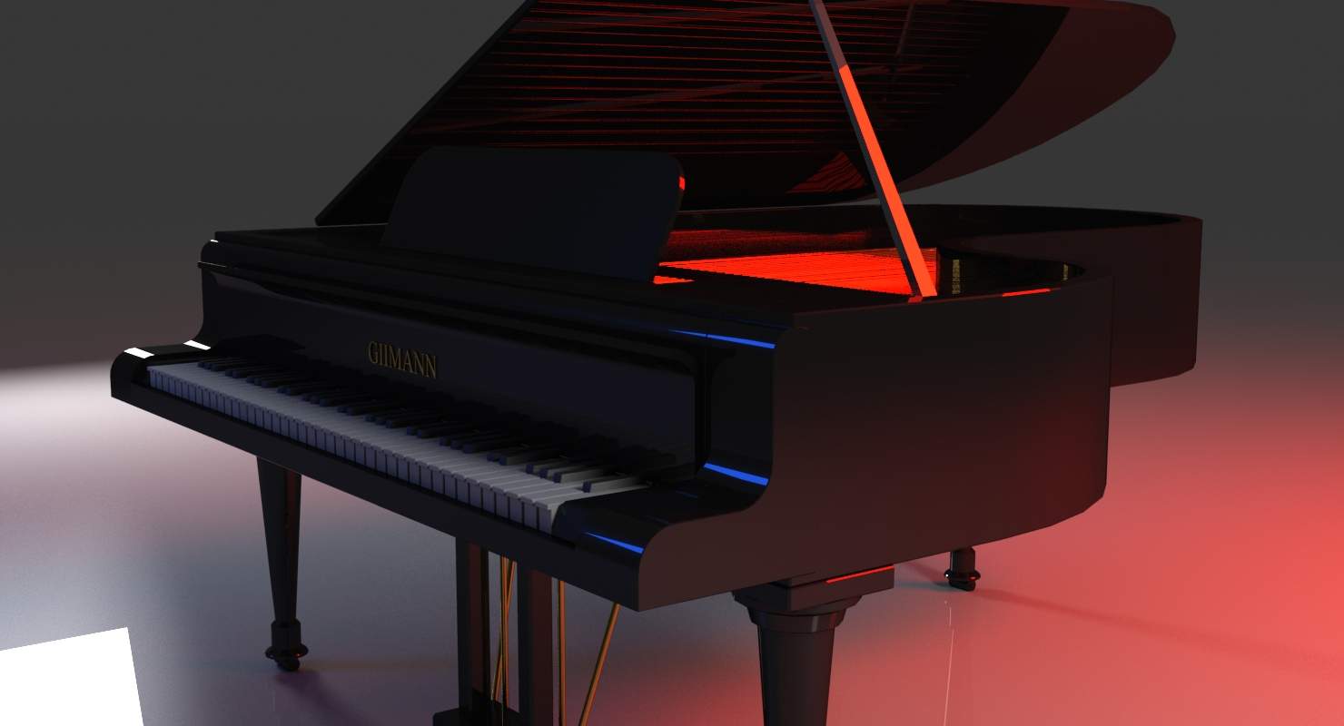 Grand Piano - 3D Model by Giimann