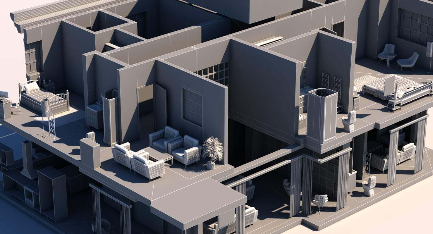 House Cutout - 3D Model by Giimann