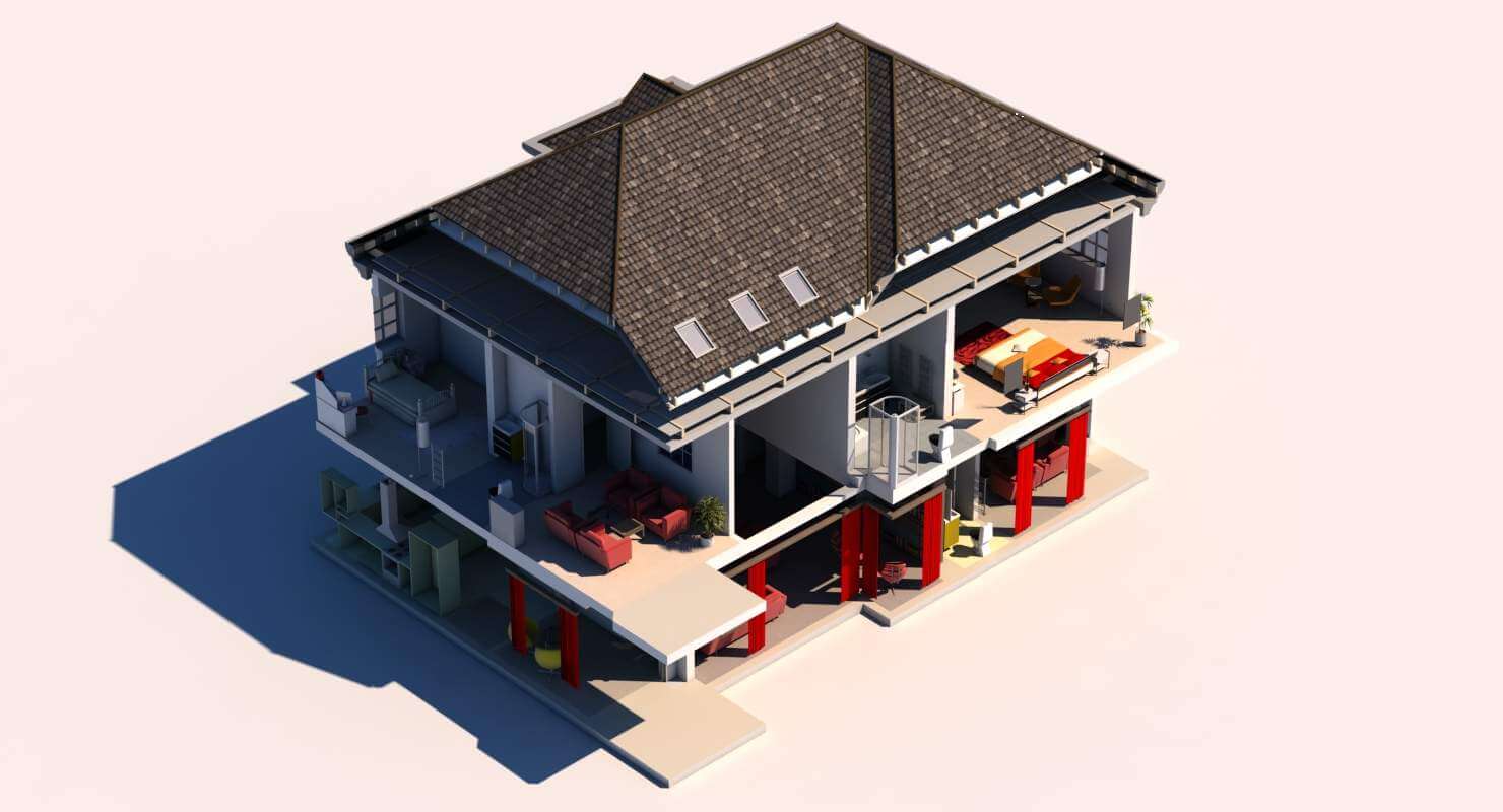 House Cutout - 3D Model by Giimann