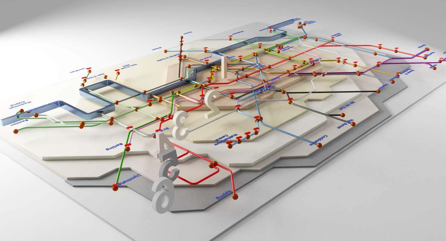 London Underground Map - 3D Model by Giimann