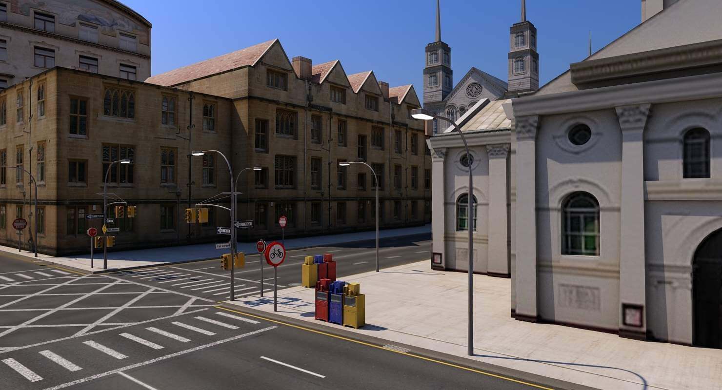 City Block - 3D Model by Giimann