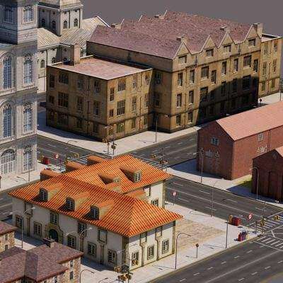 City Block - 3D Model by Giimann