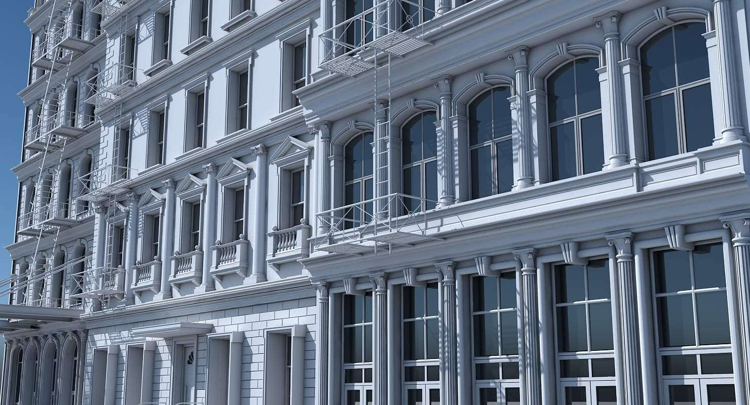 Commercial Building Facade 18 - 3D Model by Giimann