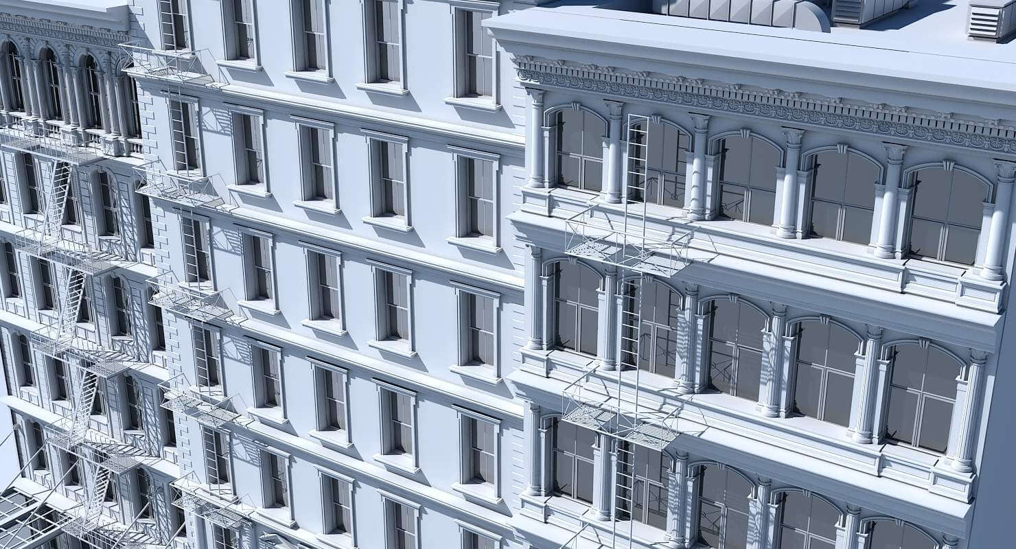 Commercial Building Facade 18 - 3D Model by Giimann