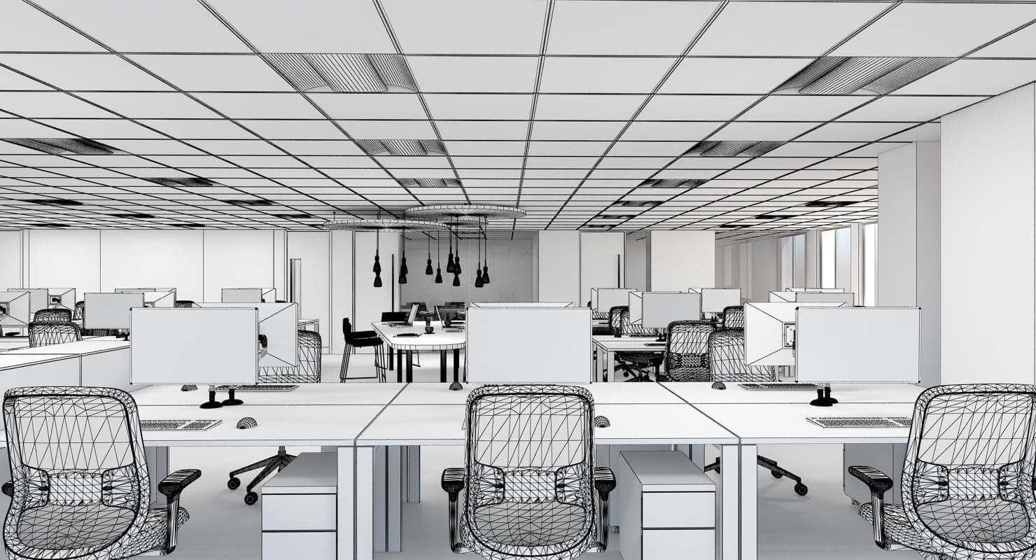 Office Interior - 3D Model by Giimann