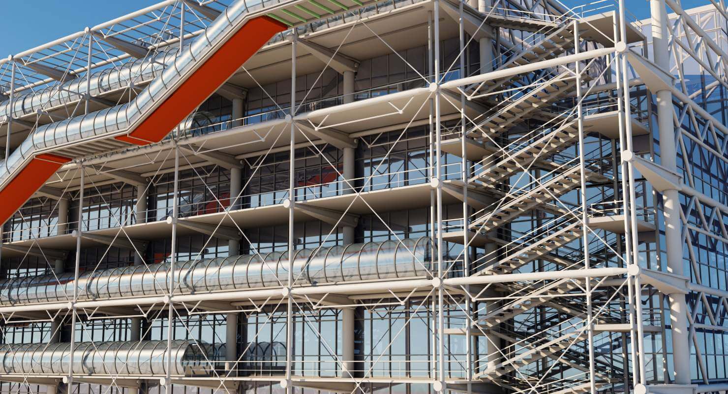 Pompidou Center - 3D Model by Giimann