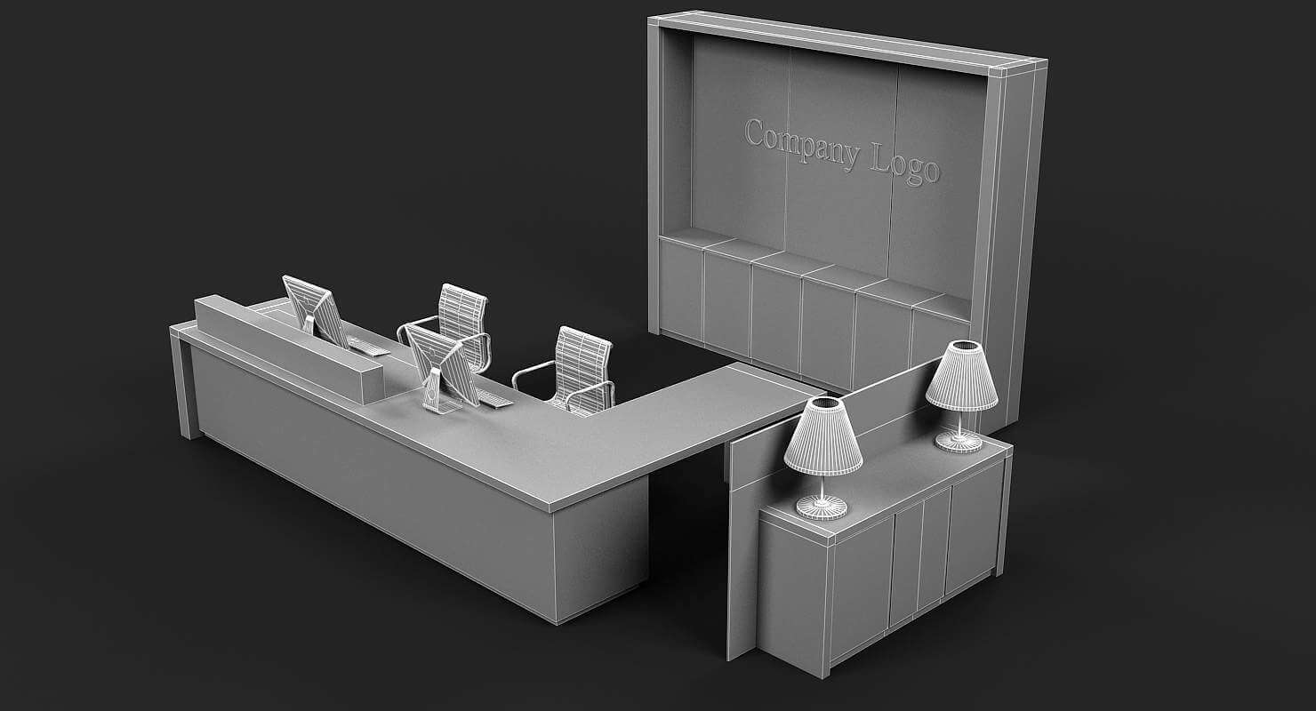 Reception Desk - 3D Model by Giimann