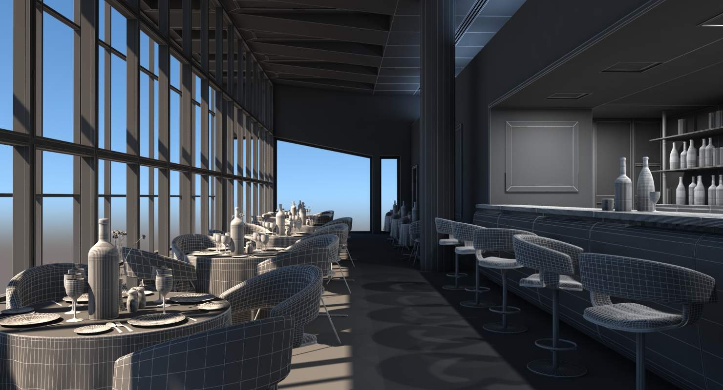 Restaurant - 3D Model by Giimann
