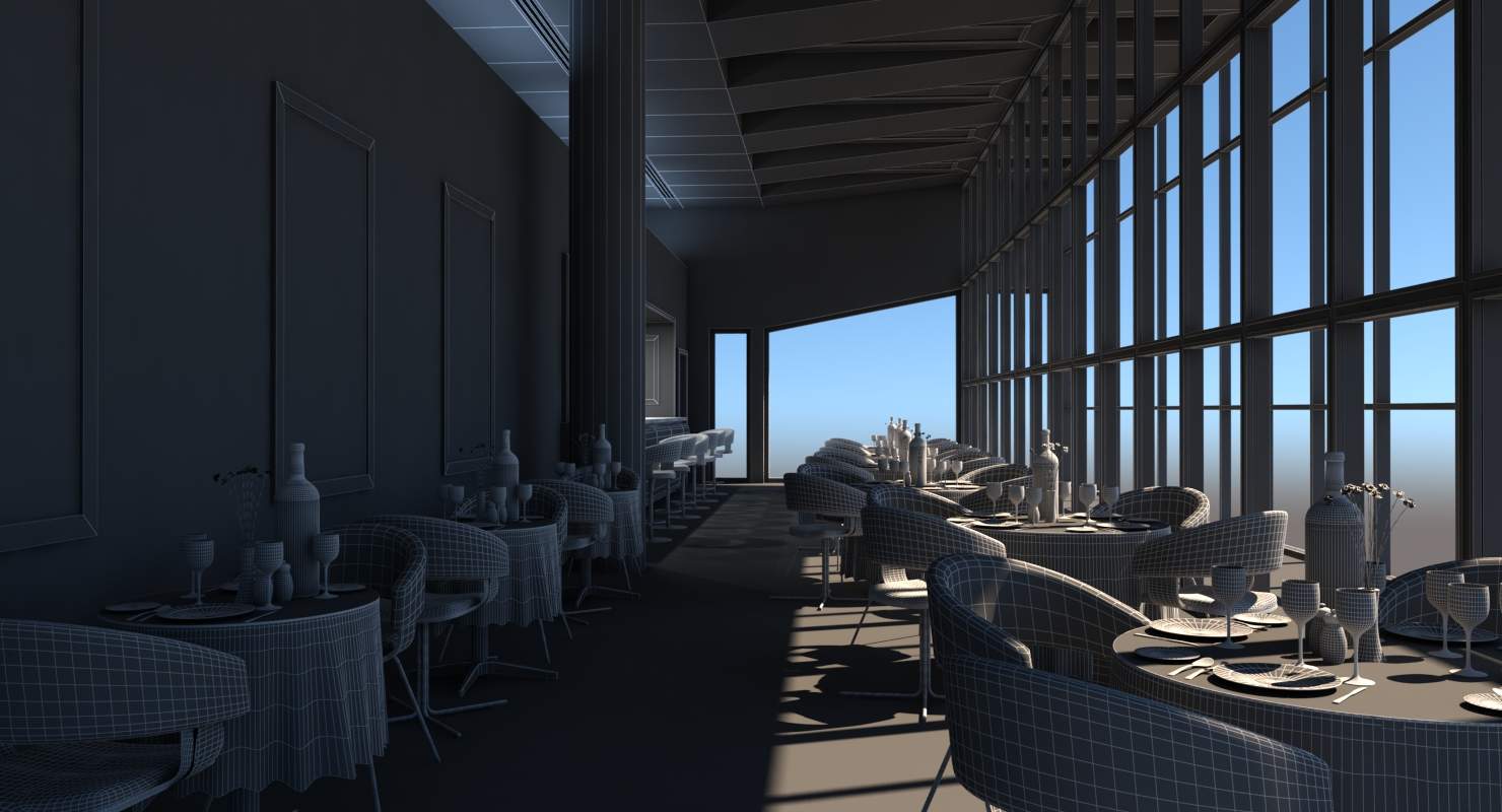 Restaurant - 3D Model by Giimann