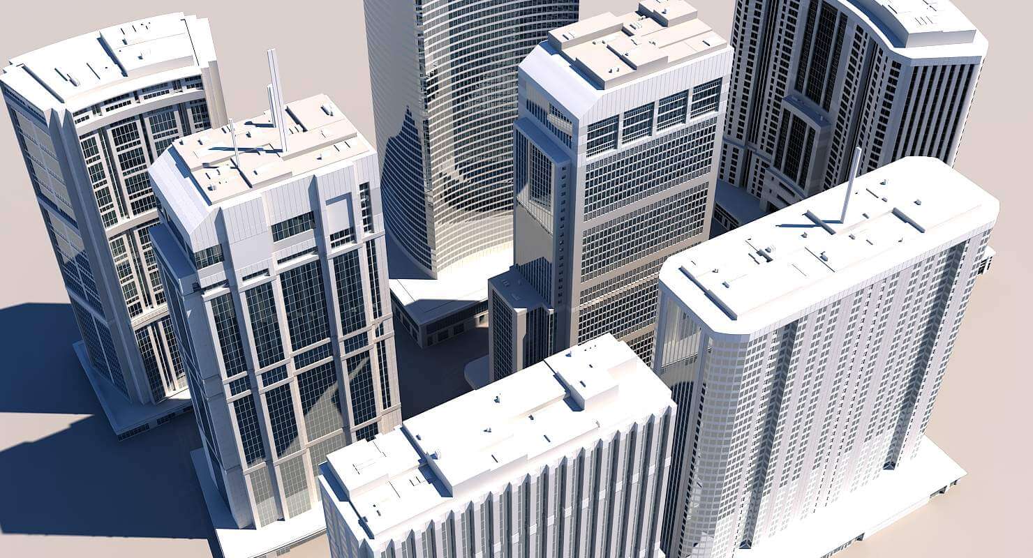 Skyscraper Pack - 3D Model by Giimann