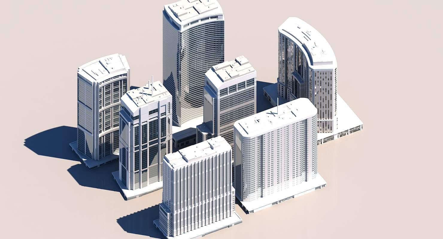 Skyscraper Pack - 3D Model by Giimann