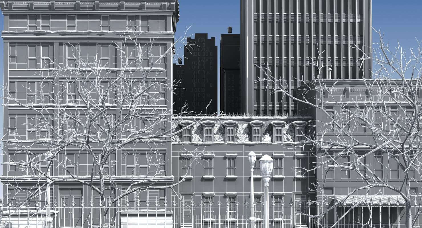 Street Snow Day - 3D Model by Giimann