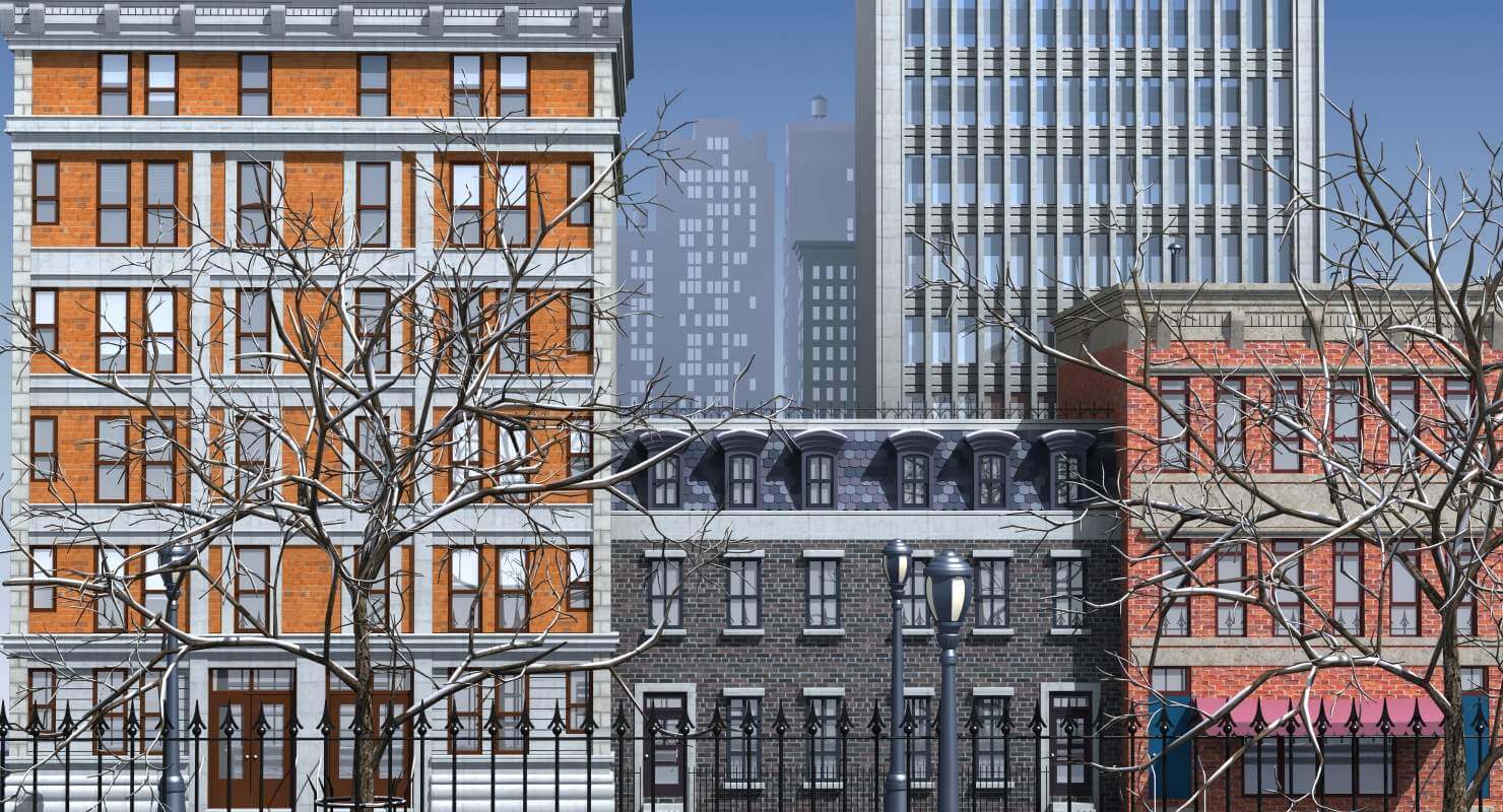 Street Snow Day - 3D Model by Giimann