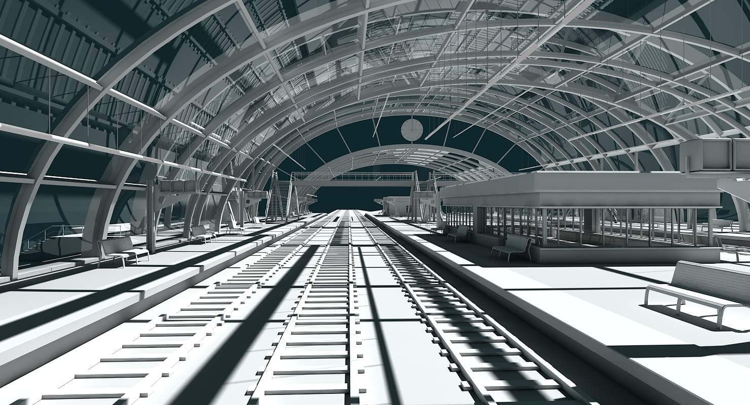 Train Station - 3D Model by Giimann