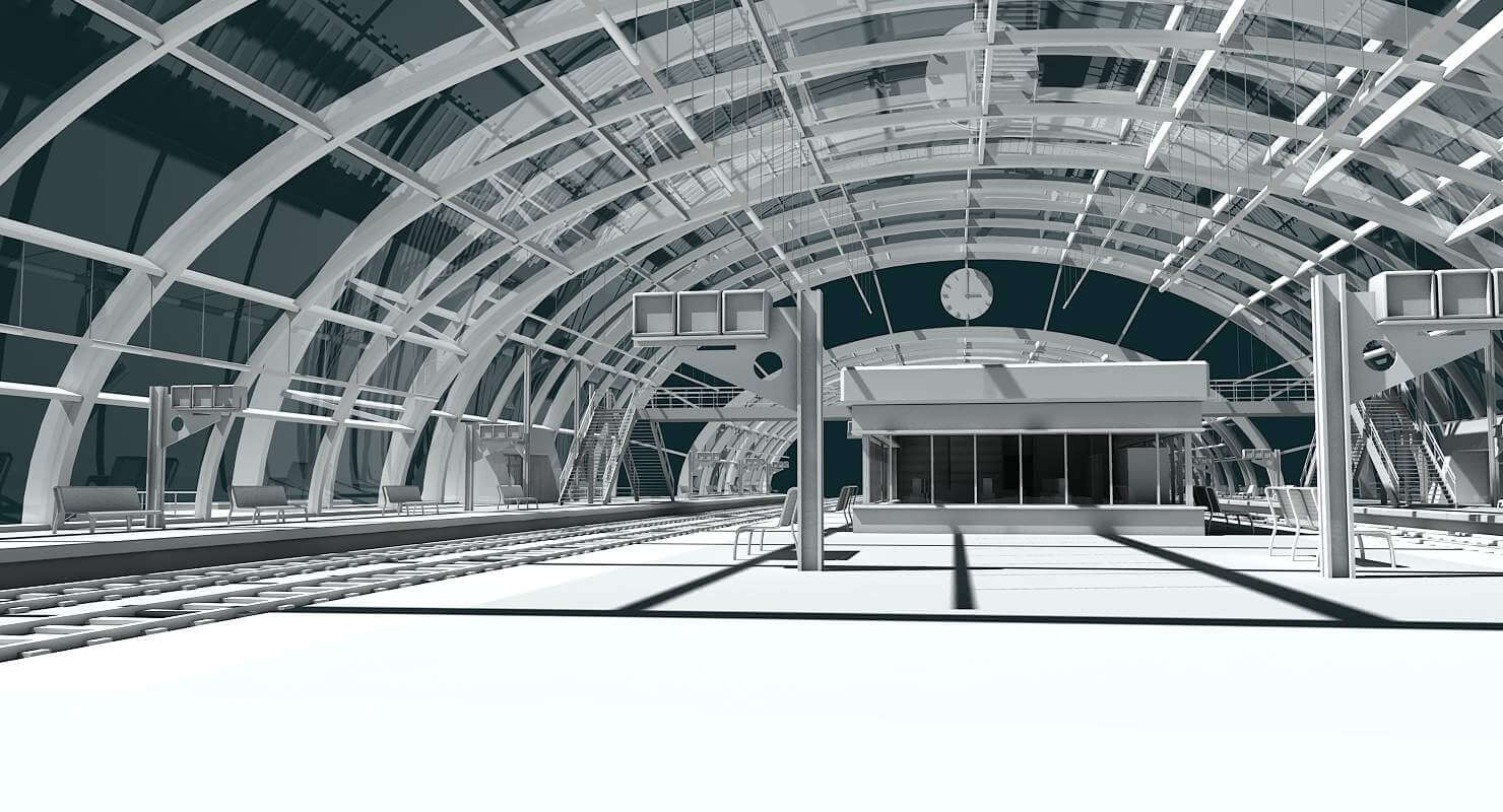 Train Station - 3D Model by Giimann