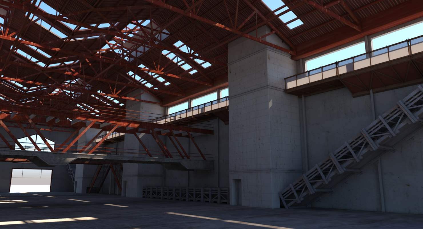 Warehouse Interior - 3D Model by Giimann