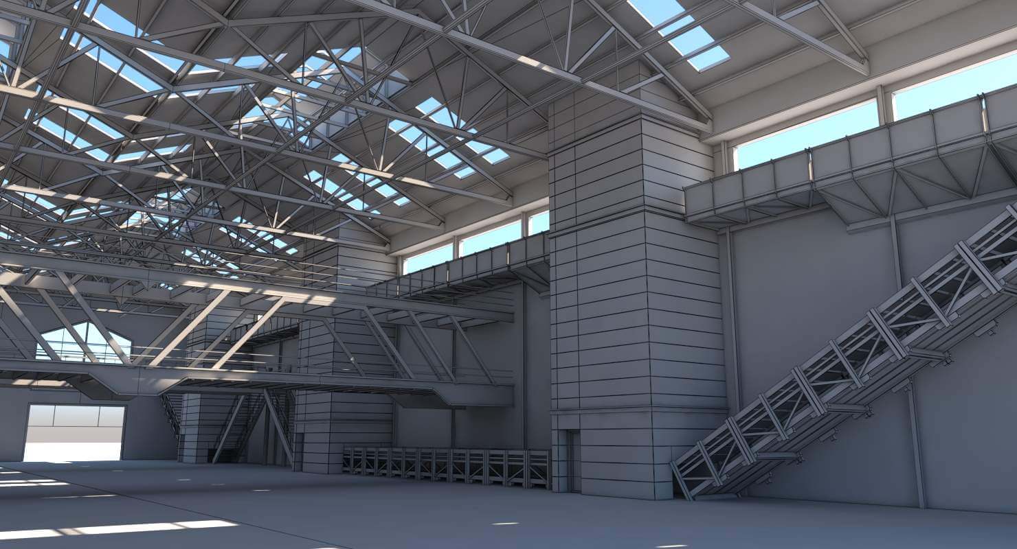 Warehouse Interior - 3D Model by Giimann