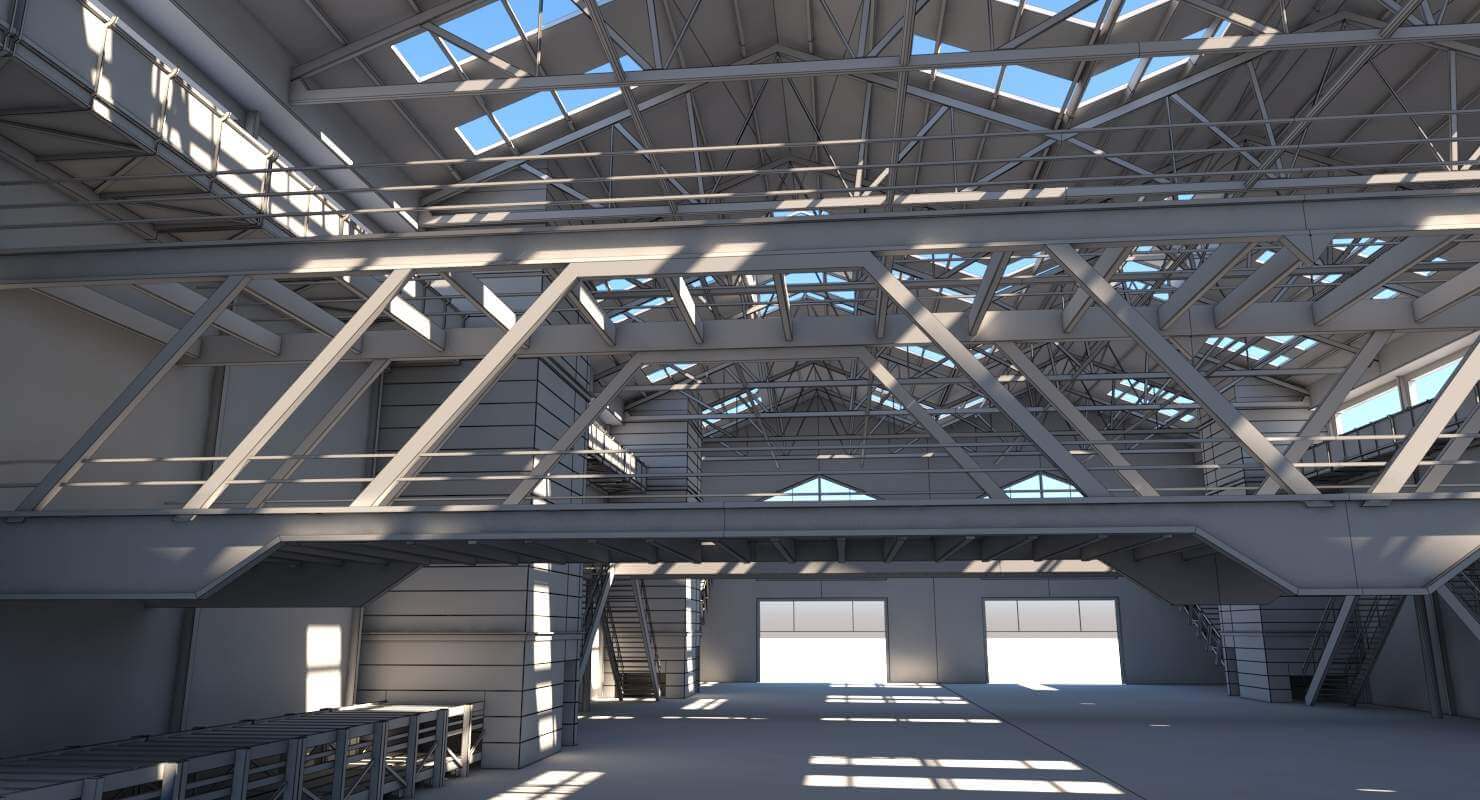 Warehouse Interior - 3D Model by Giimann