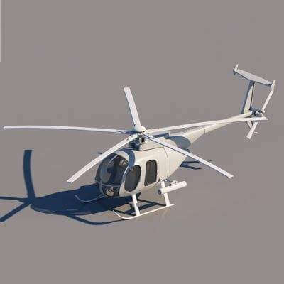 Boeing AH-6J Helicopter 3D Model by Giimann