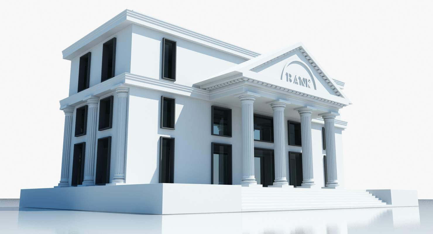 Bank Building - 3D Model by Giimann