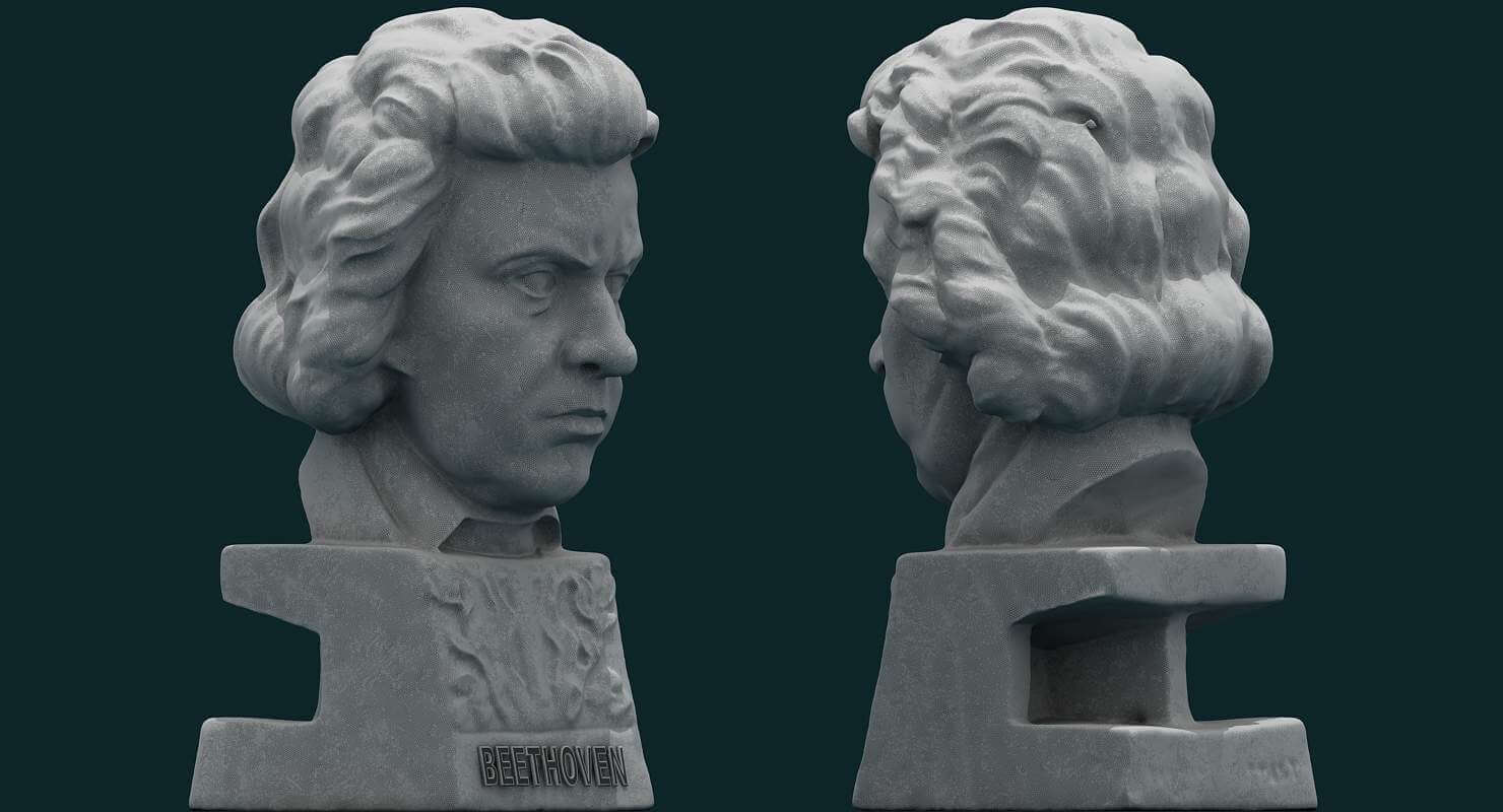 Beethoven Sculpture - 3D Model by Giimann
