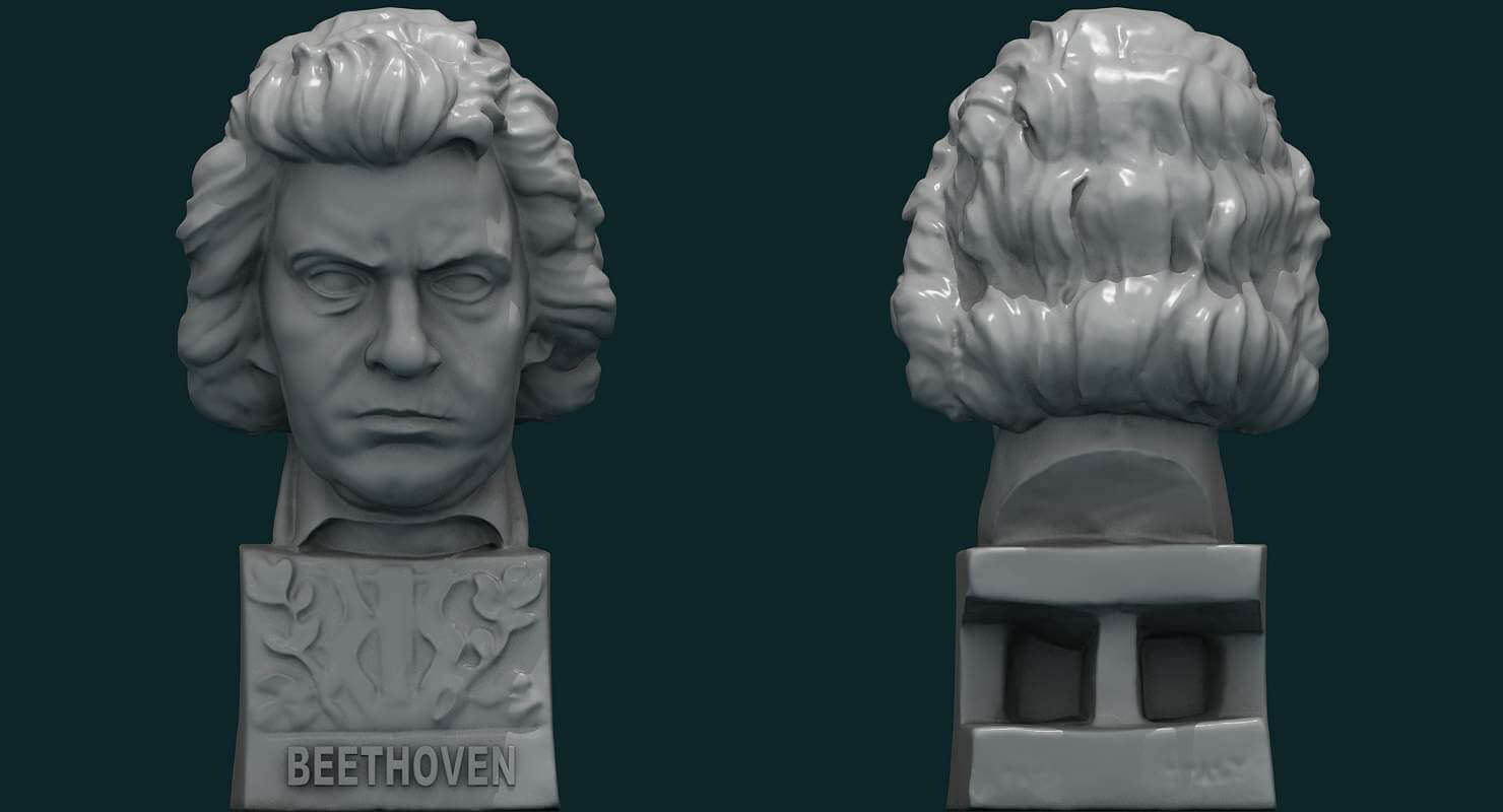 Beethoven Sculpture - 3D Model by Giimann