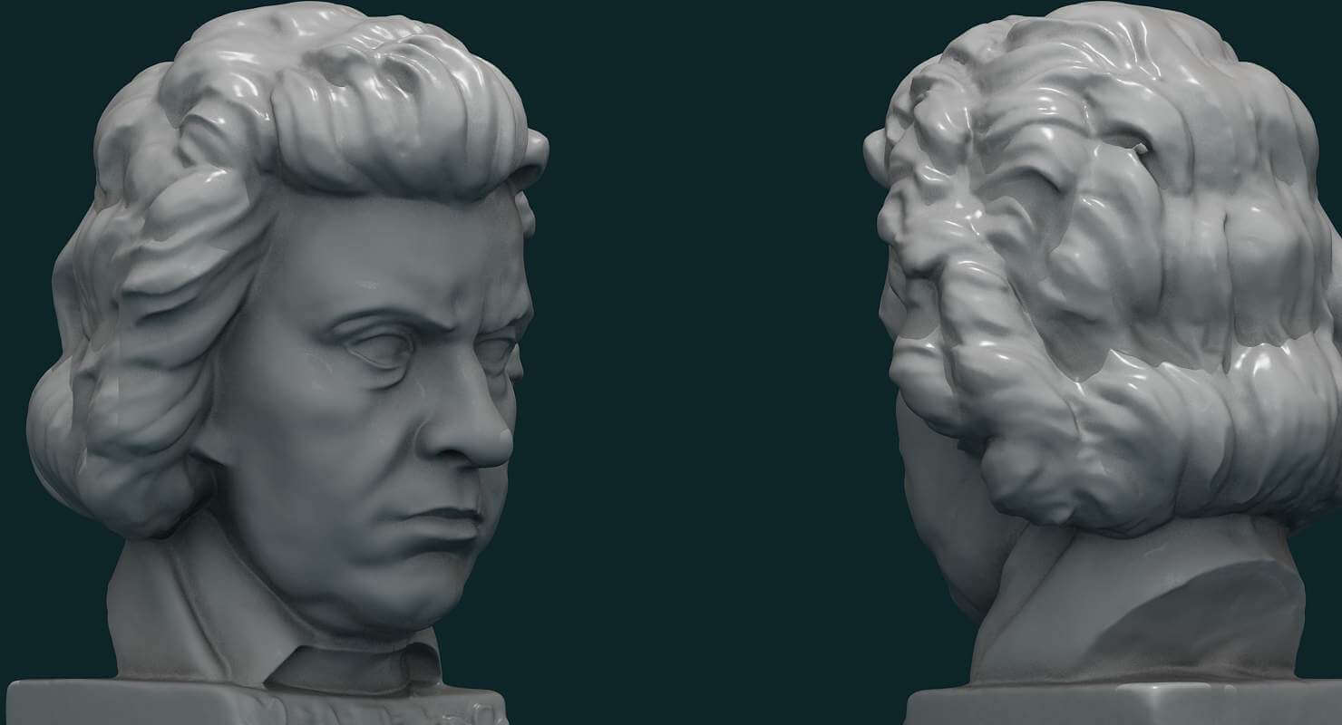 Beethoven Sculpture - 3D Model by Giimann