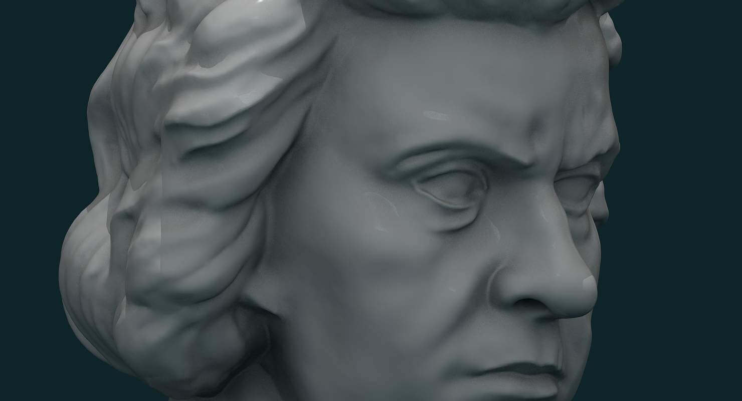 Beethoven Sculpture - 3D Model by Giimann