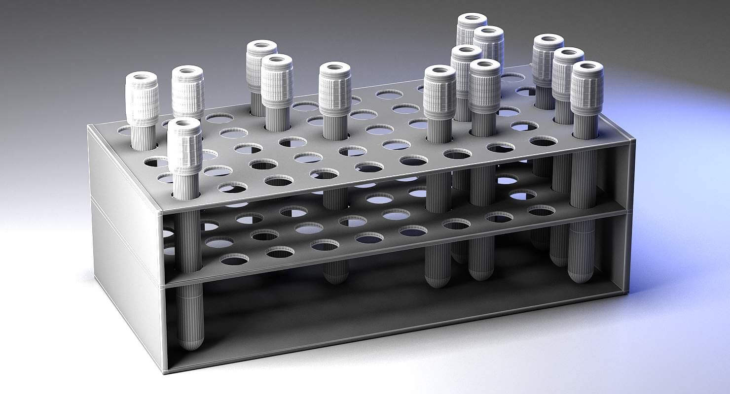 Blood Sample Rack - 3D Model by Giimann