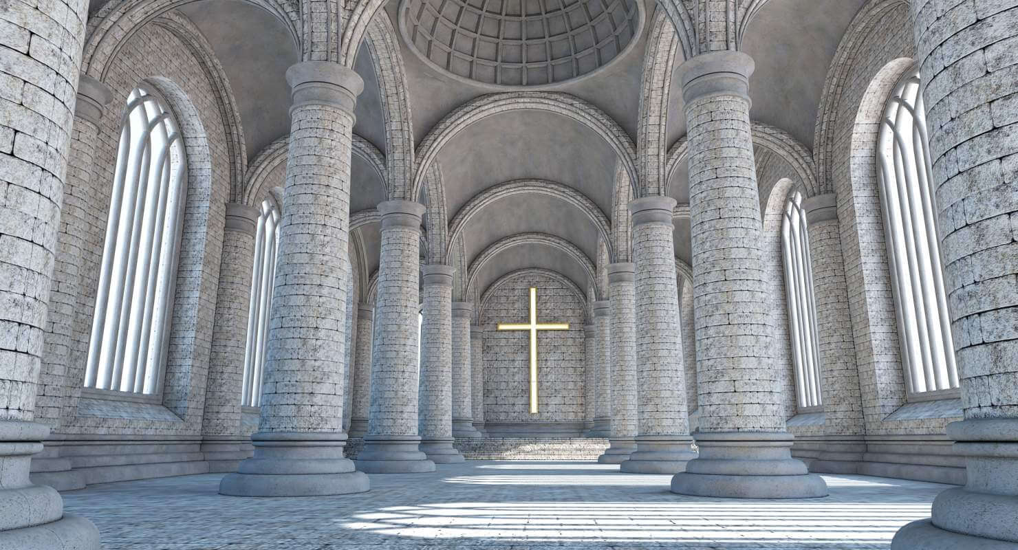 Cathedral Interior - 3D Model by Giimann