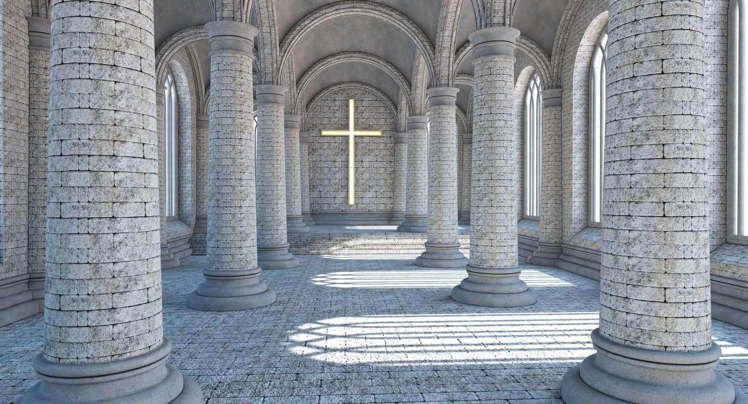 Cathedral Interior - 3D Model by Giimann