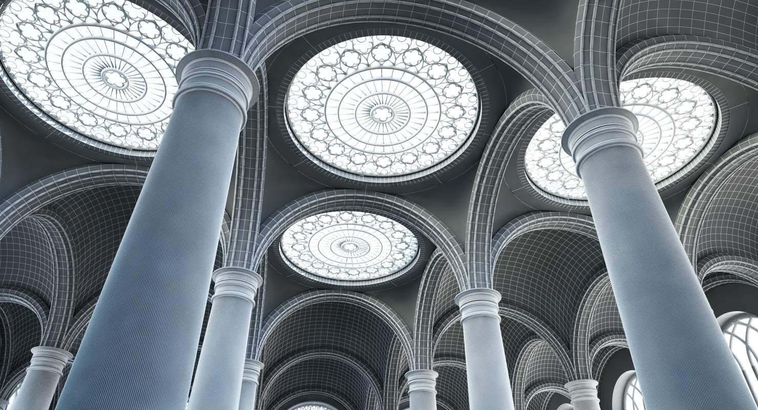 Cathedral Interior - 3D Model by Giimann