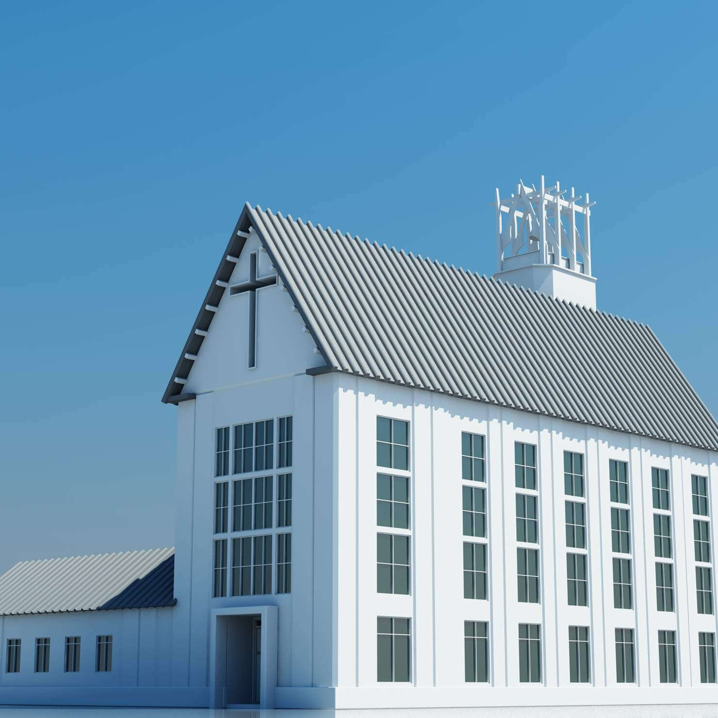 Church Building Symbol - 3D Model by Giimann