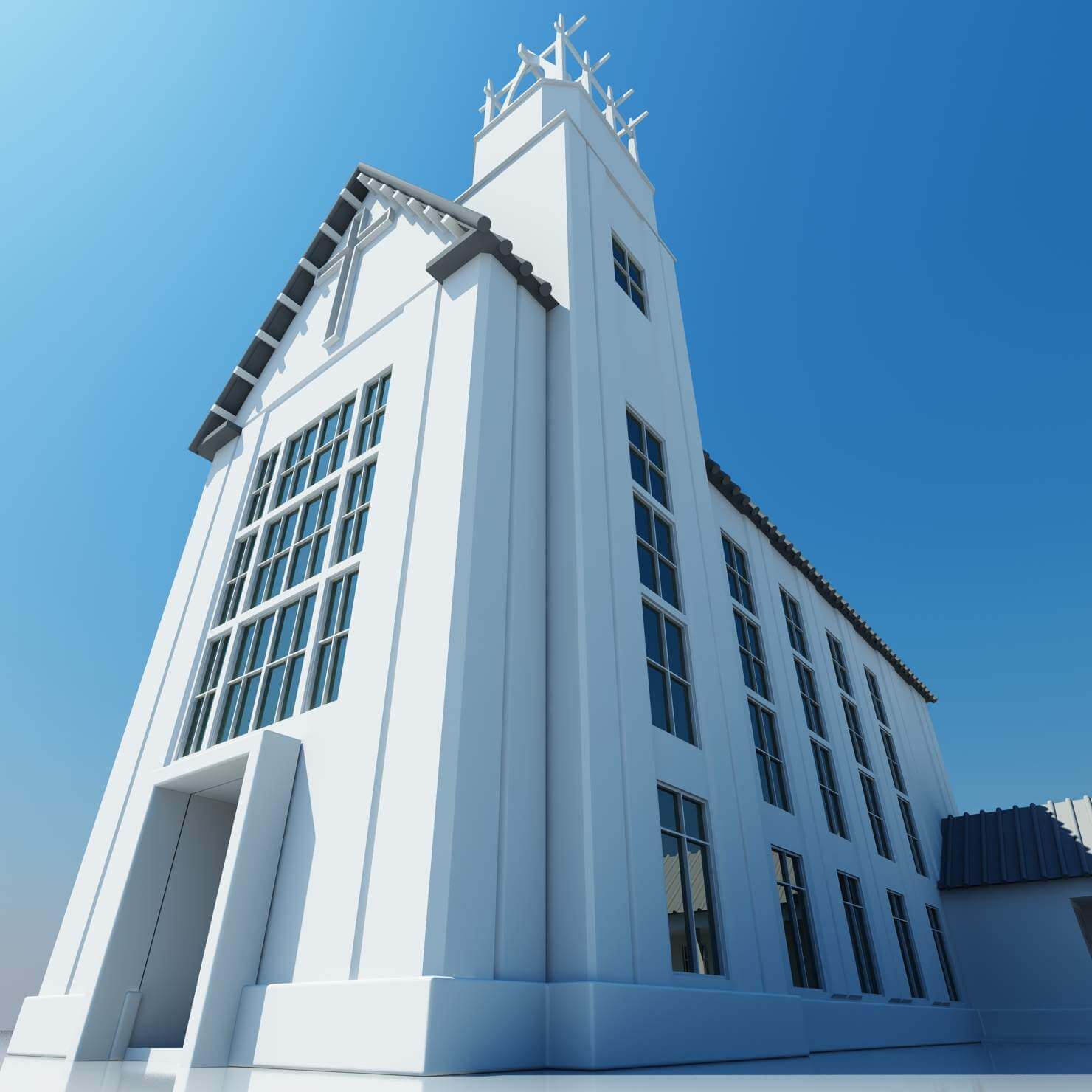 Church Building Symbol - 3D Model by Giimann
