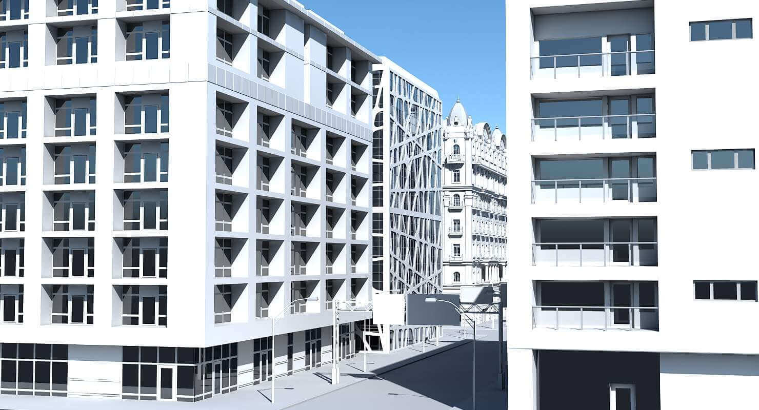 City Intersection - 3D Model by Giimann