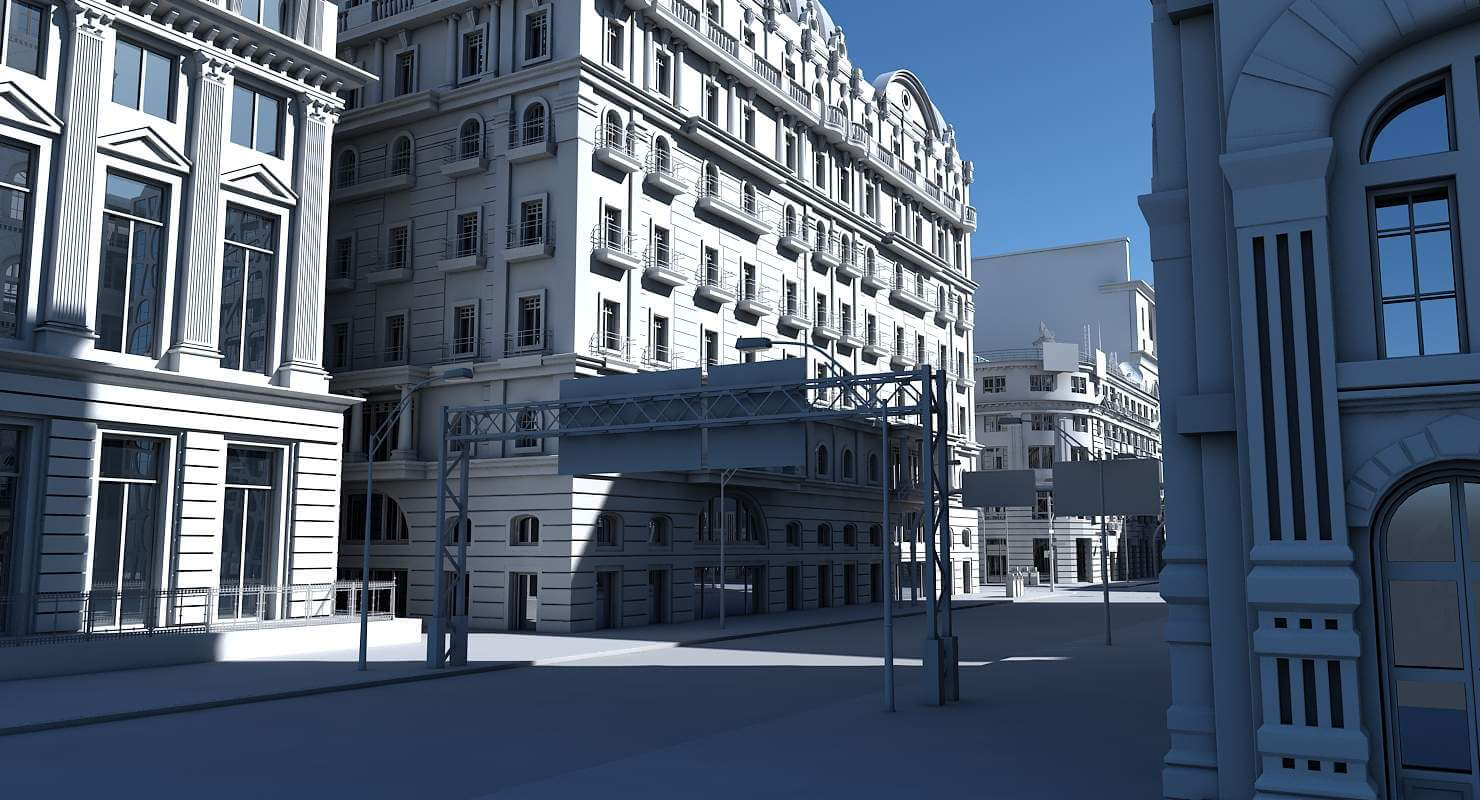 City Intersection - 3D Model by Giimann
