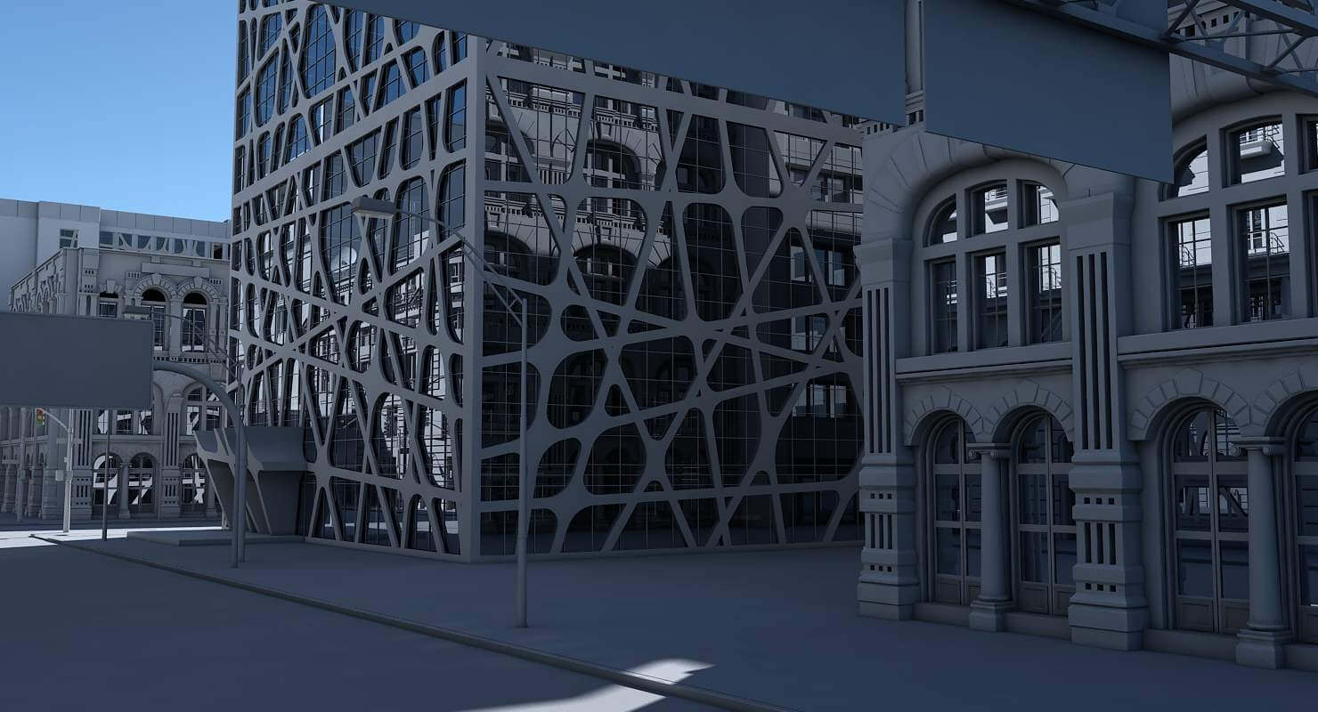 City Intersection - 3D Model by Giimann