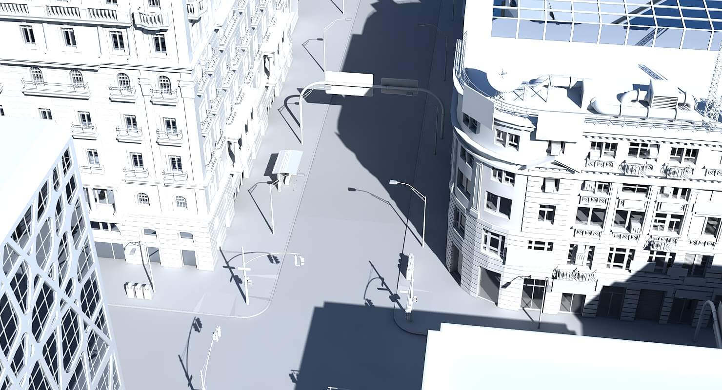 City Intersection - 3D Model by Giimann