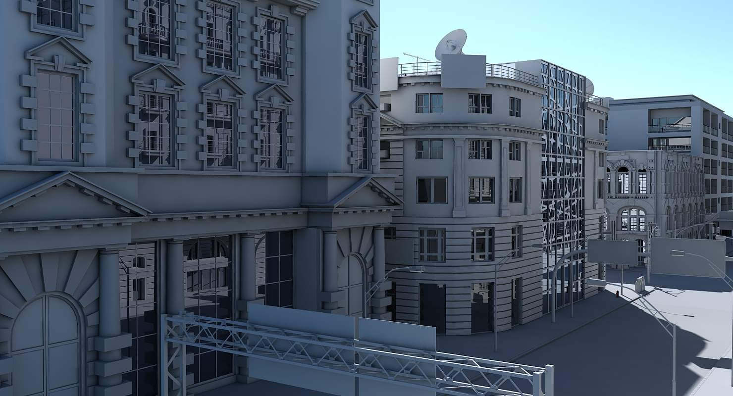 City Intersection - 3D Model by Giimann