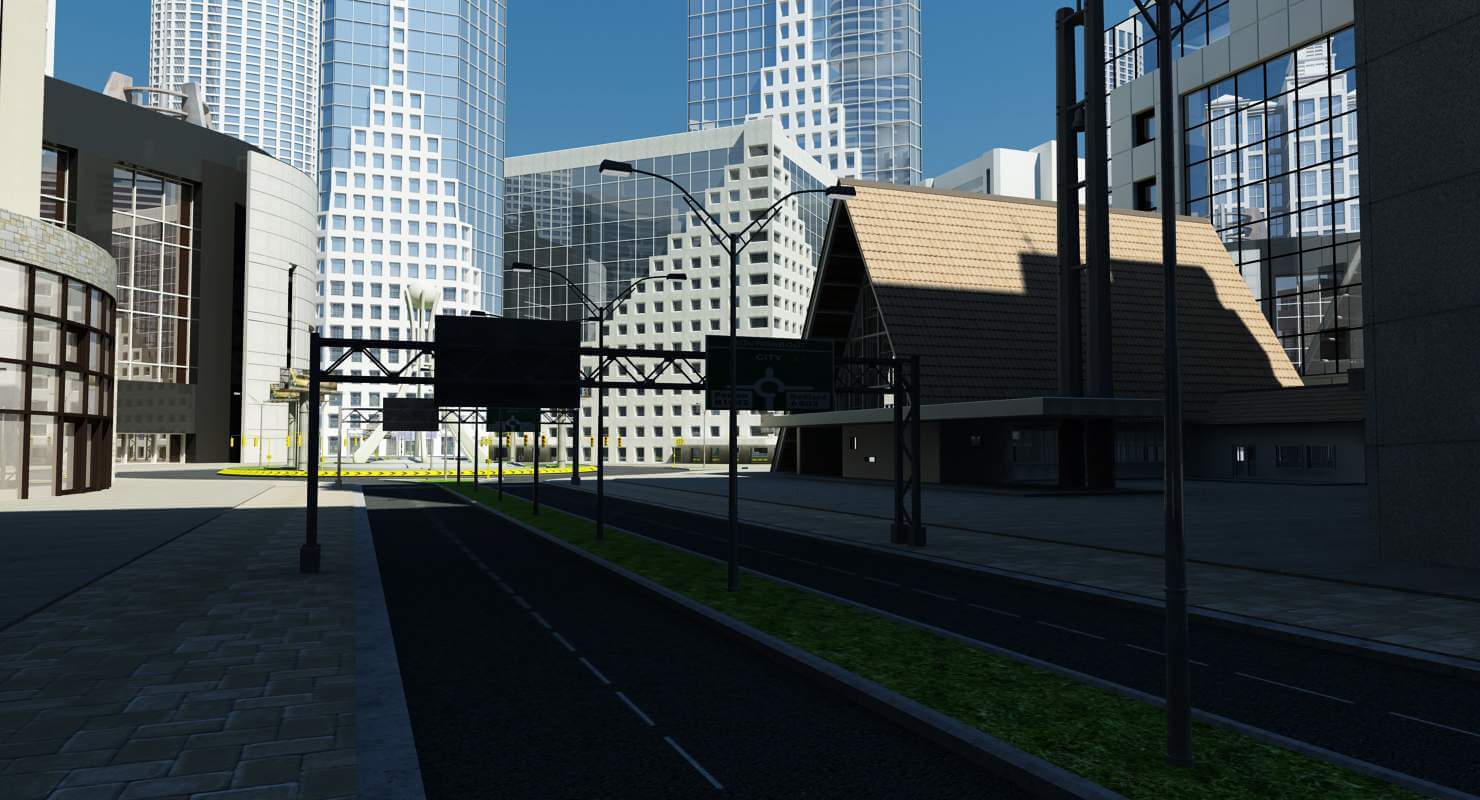 City Intersection - 3D Model by Giimann