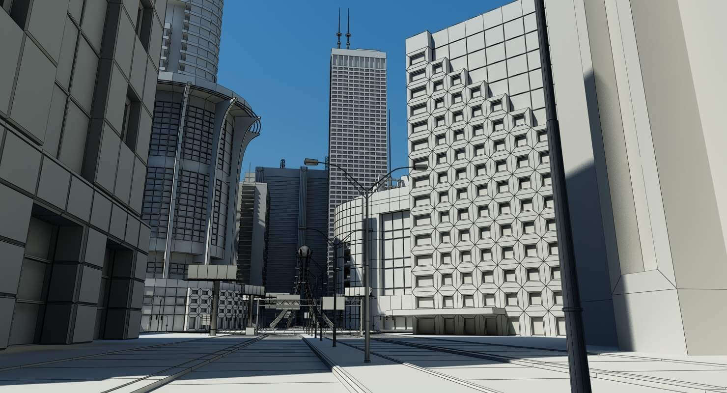 City Intersection - 3D Model by Giimann