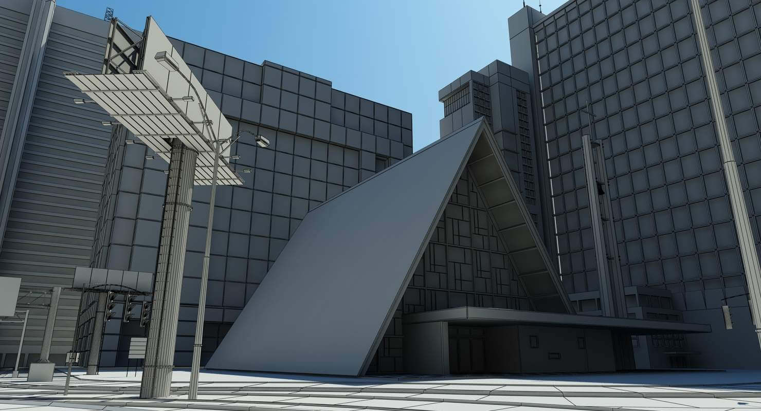 City Intersection - 3D Model by Giimann