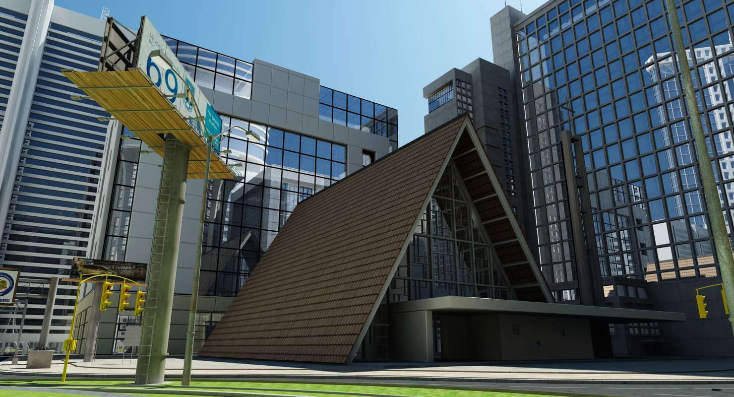 City Intersection - 3D Model by Giimann